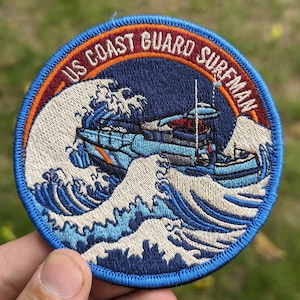USCG Surfman the Great Wave Morale Patch 4" - Etsy