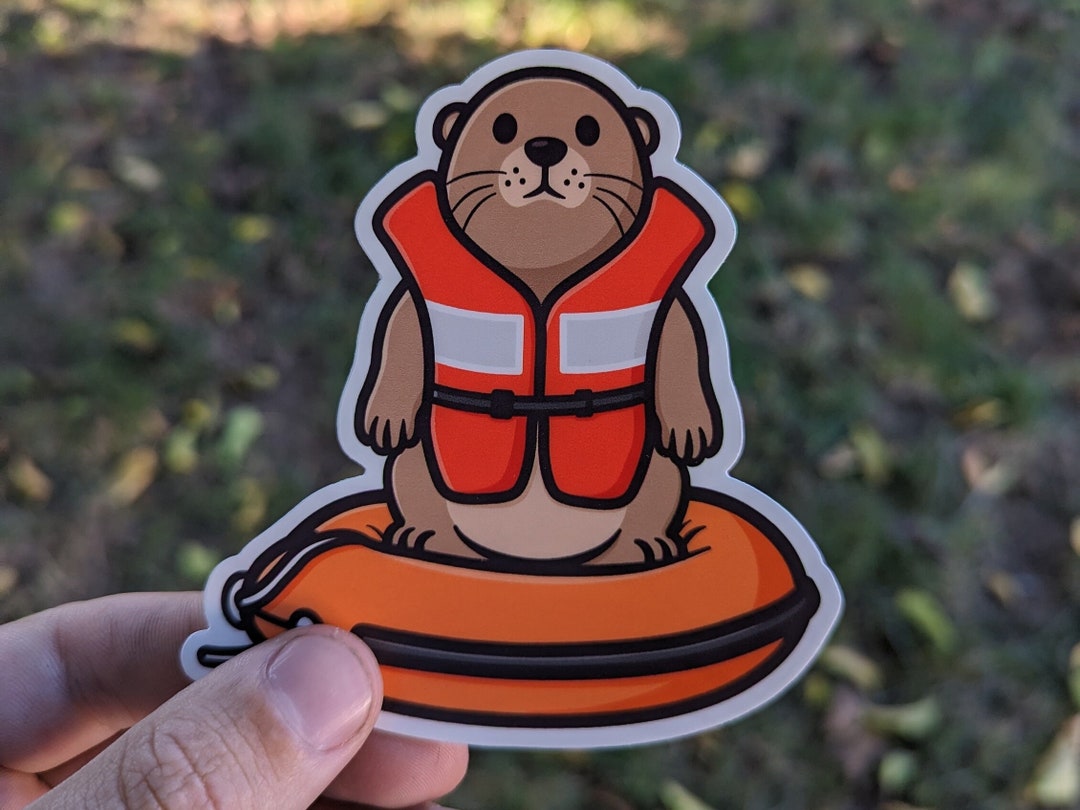 Cute but Concerned Otterguard 4" Sticker - Etsy