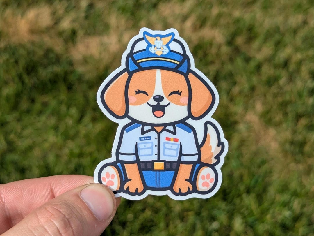 Mrs. Paw USCG Officer Morale Sticker 3" - Etsy