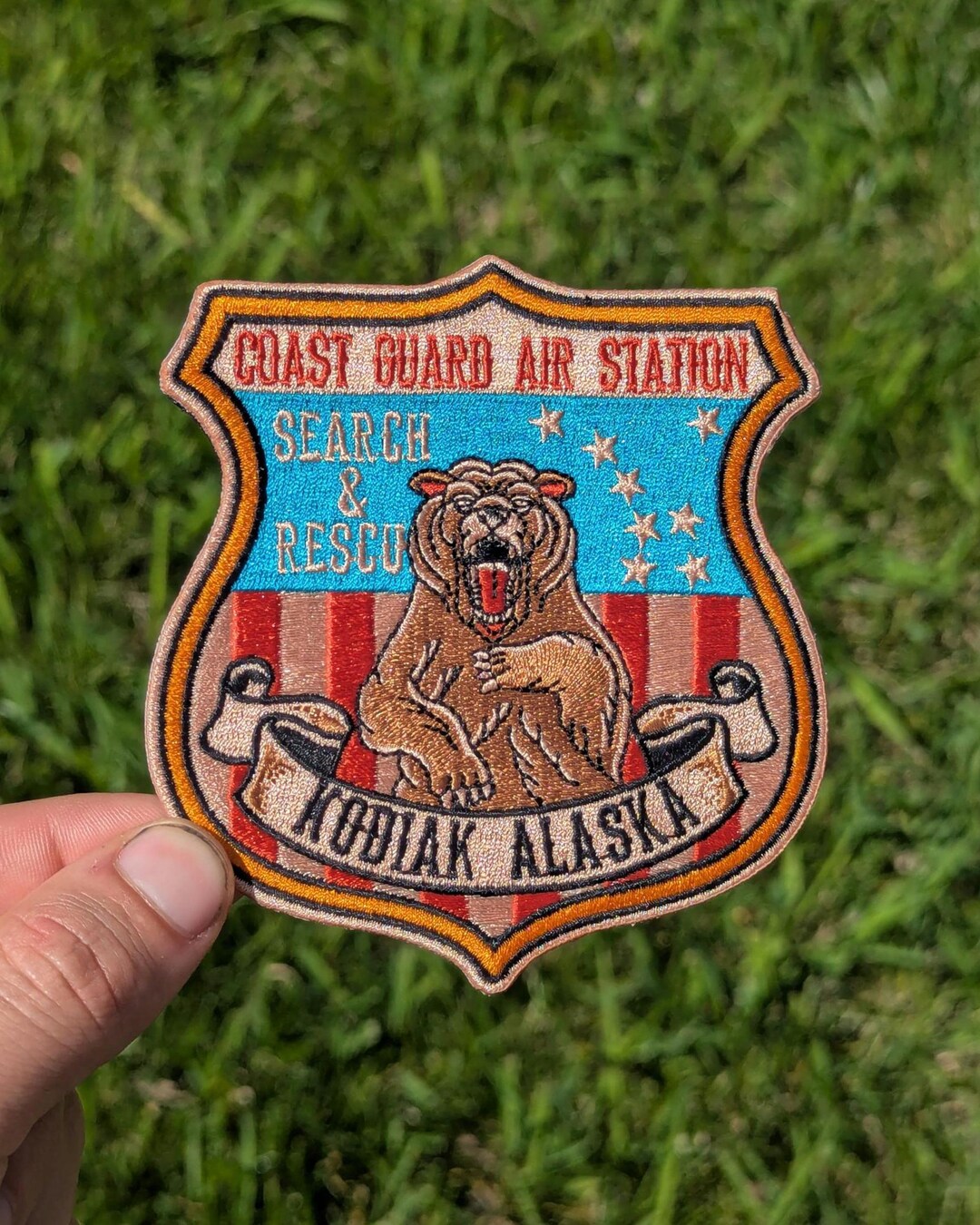 USCG AIRSTA Kodiak American Trad Tattoo 4" Patch - Etsy