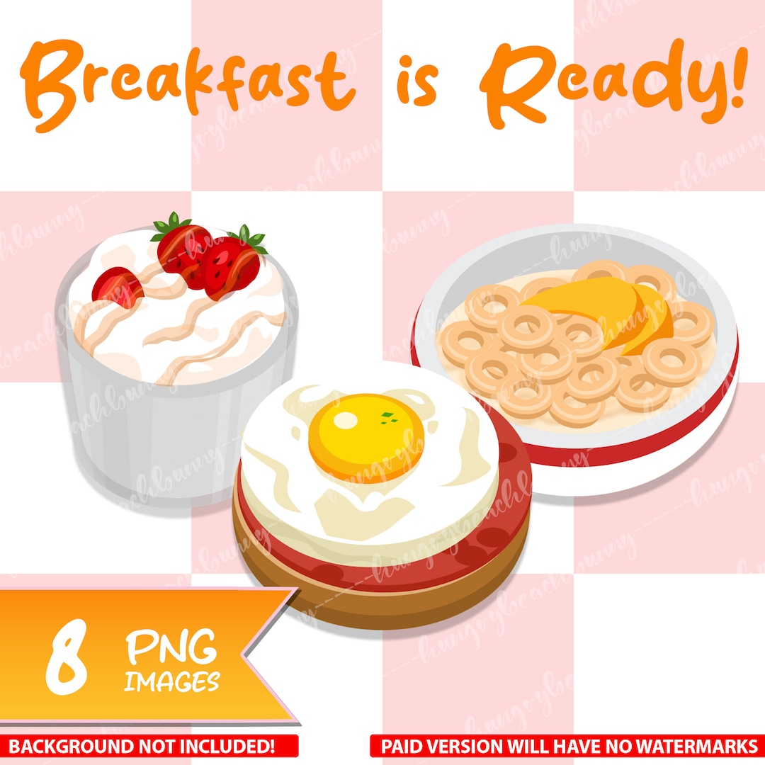 Breakfast Food Clipart: Cute Food Clipart, Breakfast PNG, Food Clipart ...