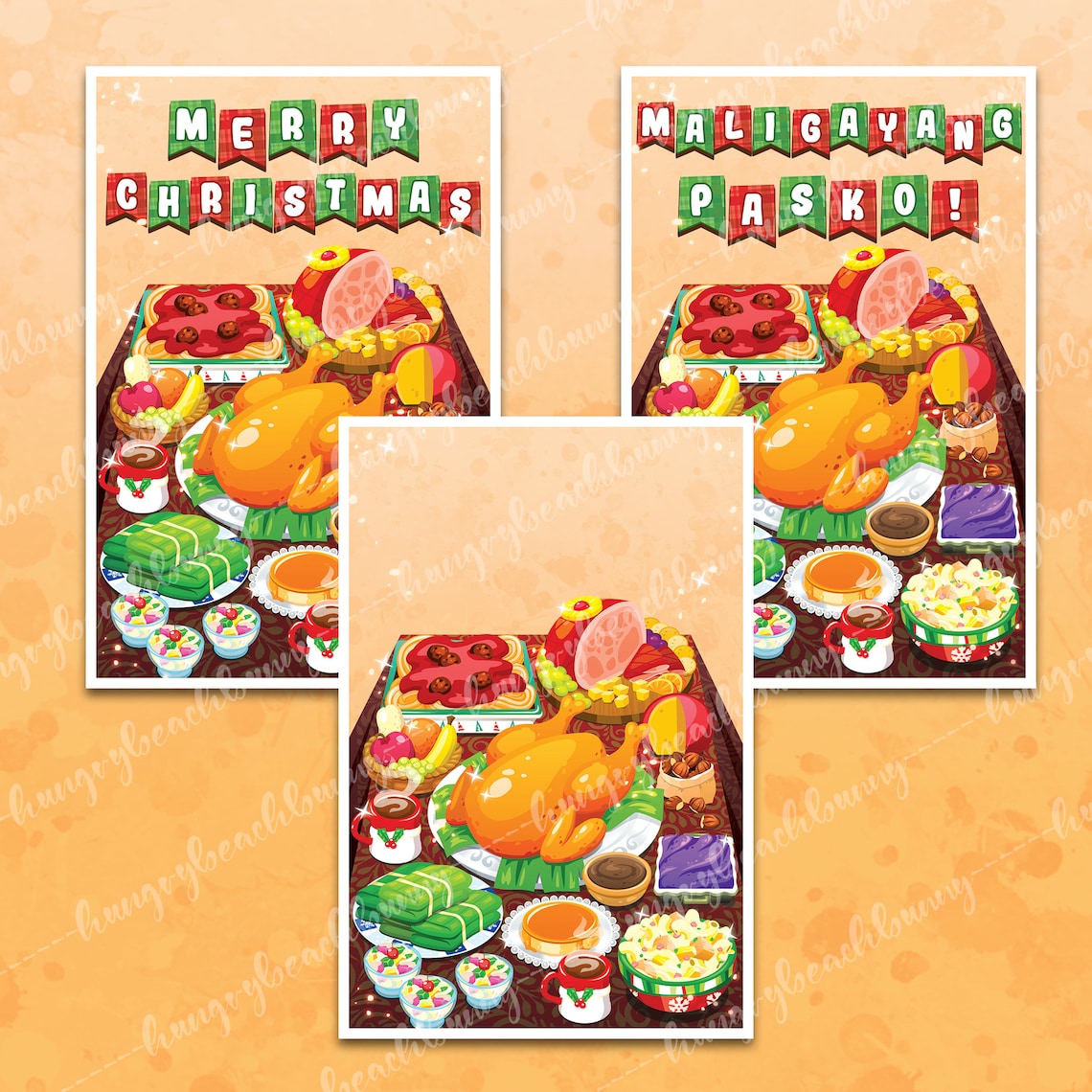 Christmas Feast Pack: Noche Buena, Filipino Food, Food Art, Clipart ...