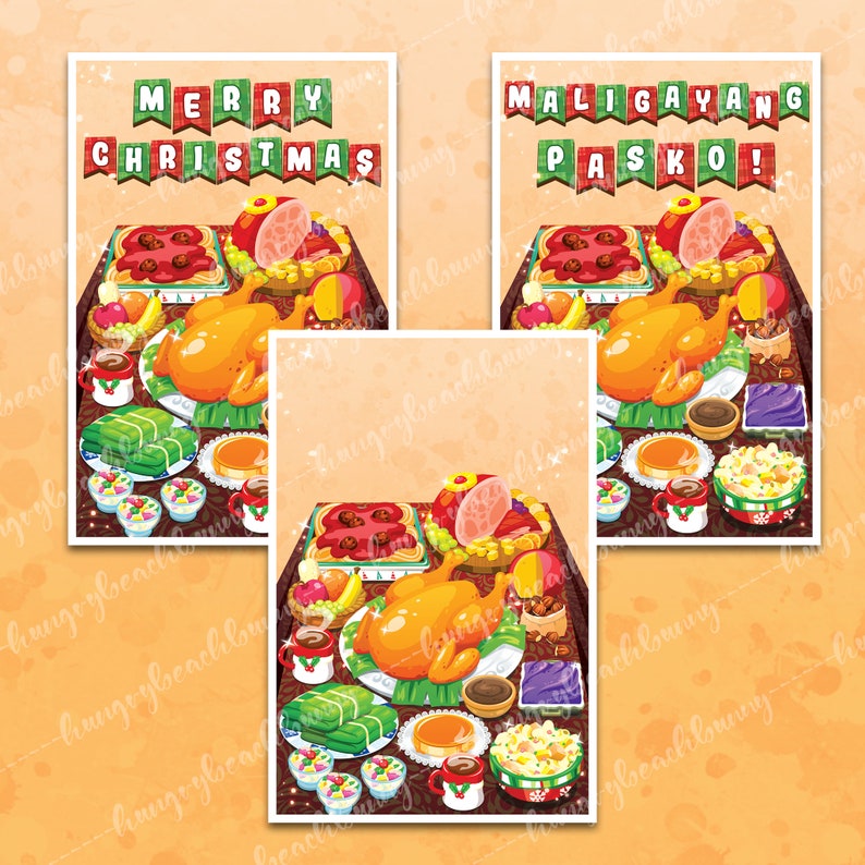 Christmas Feast Pack: Noche Buena, Filipino Food, Food Art, Clipart ...
