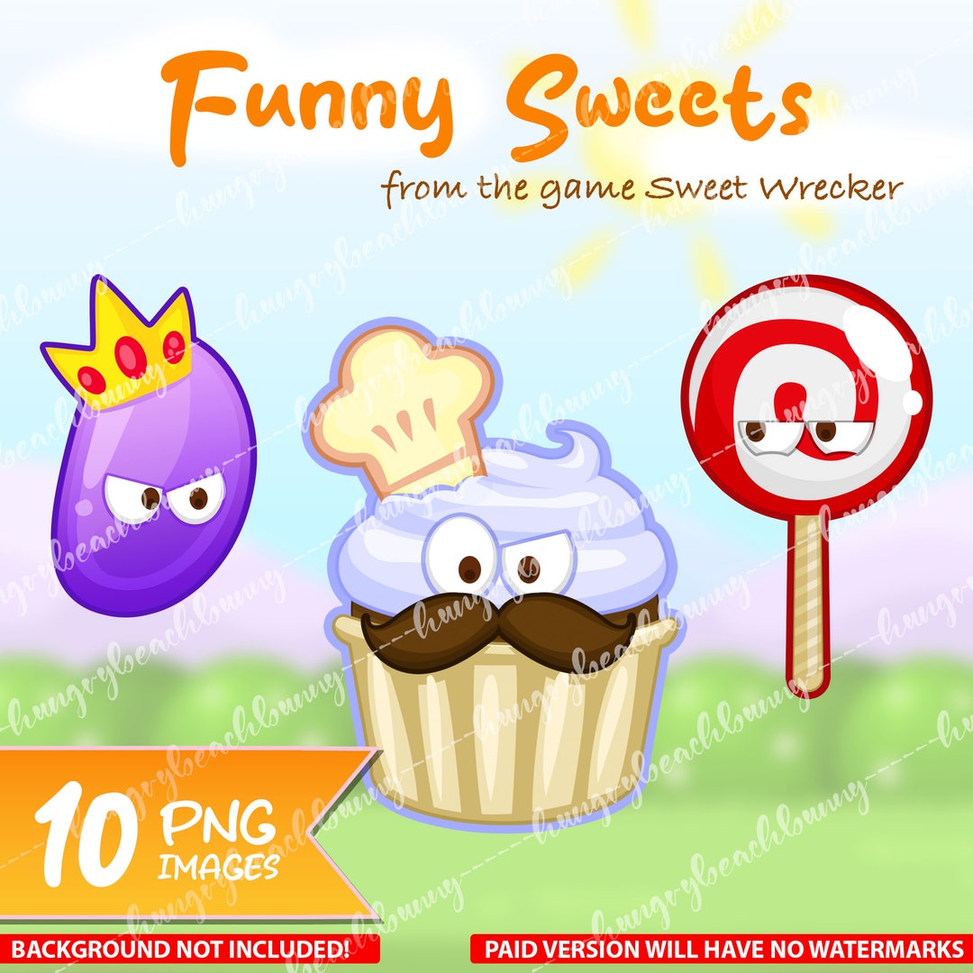 Cartoon Candy Clipart: Cute Food Clipart, Sweets, Candies PNG, Sweets ...