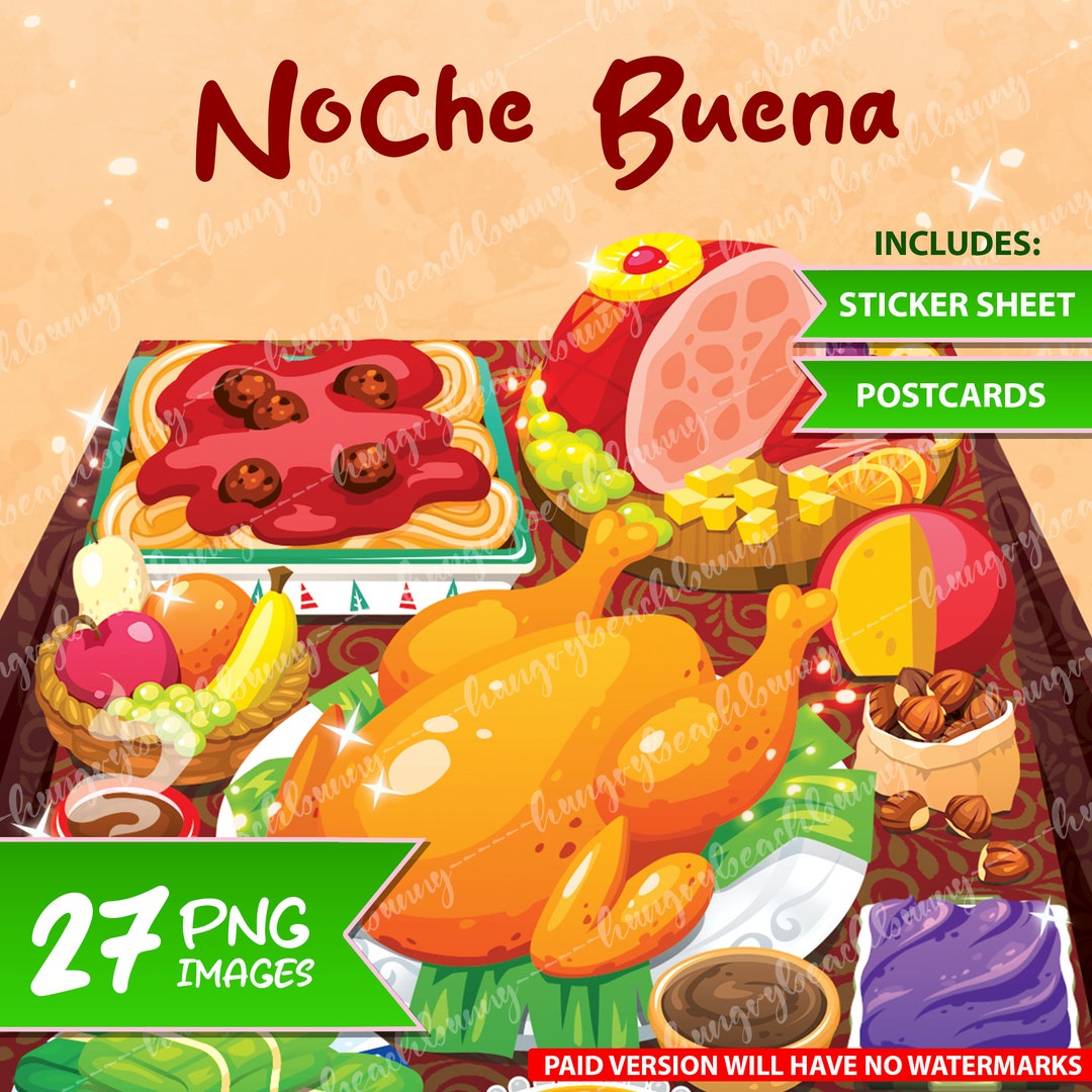 Christmas Feast Pack: Noche Buena, Filipino Food, Food Art, Clipart ...