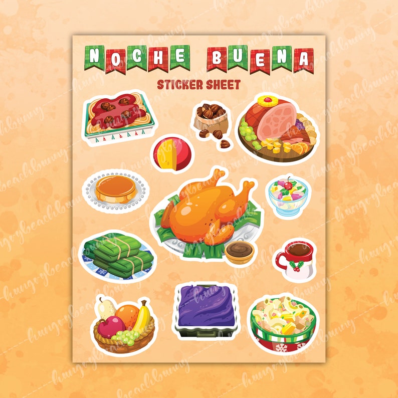Christmas Feast Pack: Noche Buena, Filipino Food, Food Art, Clipart ...
