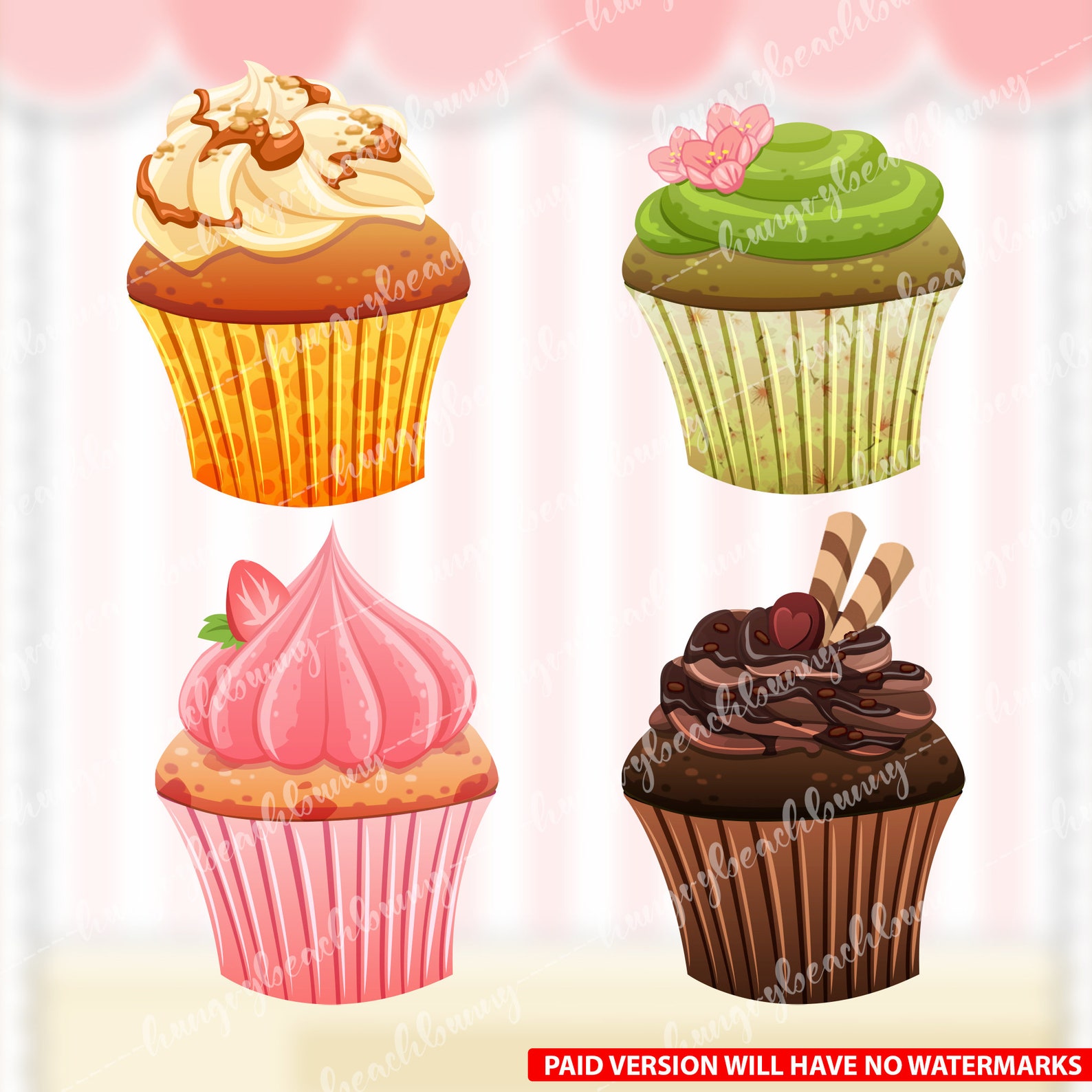Cupcakes2: Cute Food Clipart, Cakes, Desserts PNG, Sweets Clipart ...