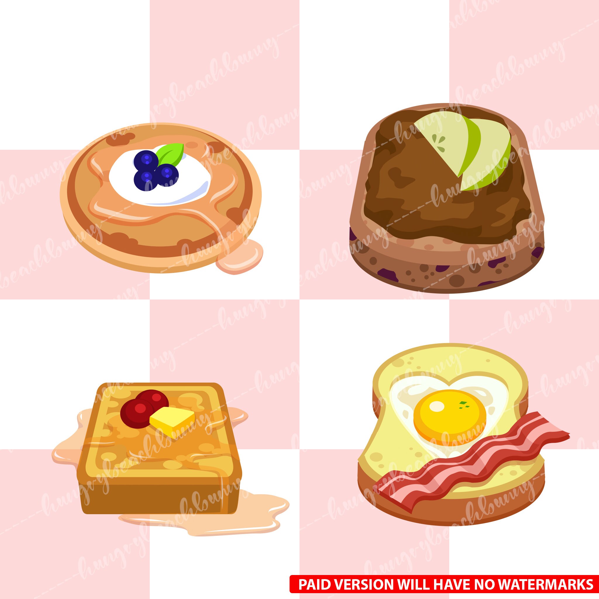 Breakfast Food Clipart: Cute Food Clipart, Breakfast PNG, Food Clipart ...