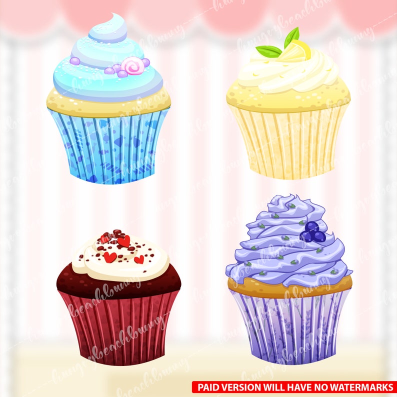 Cupcakes2: Cute Food Clipart, Cakes, Desserts PNG, Sweets Clipart ...
