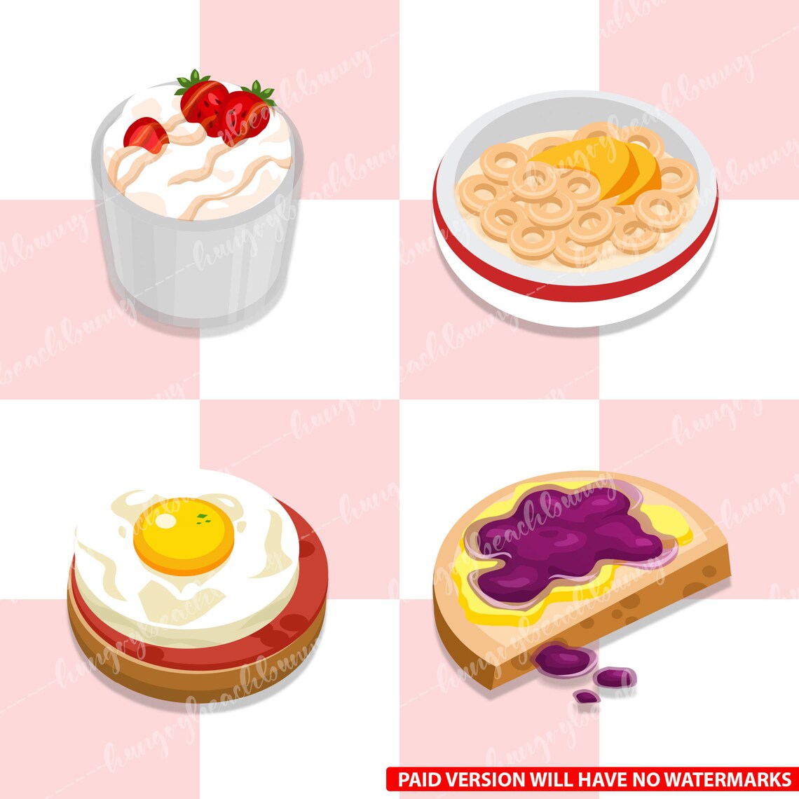 Breakfast Food Clipart: Cute Food Clipart, Breakfast PNG, Food Clipart ...