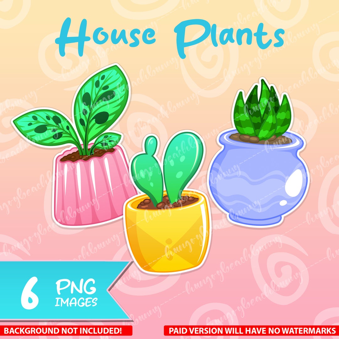 House Plants Clipart: Cute Art, Plants PNG, Potted Plants [6 High ...