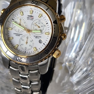 Rare SECTOR ADV 5500 Chronograph Alarm 12 Jewels Men's Quartz Watch - Etsy