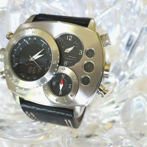 RARE Timberland HT2 Compass, Altimeter, Alarm, Barometer, Dual Time Men ...