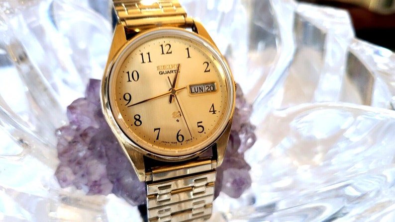 VINTAGE SEIKO 70s 4 Jewel Stepper Motor Quartz Men's Watch 7546-8519 - Etsy