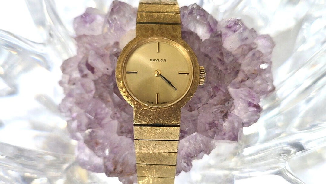 Vintage 60s Baylor Swiss Petite 17 Jewel Gold Tone Ladies Watch - Etsy