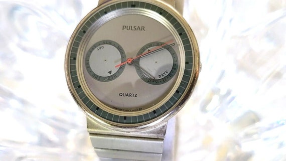 RARE Vintage Pulsar V336-6030 Day Date Sub dials Men'… - Gem