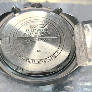 Vintage Timex Expedition Chronograph Wr50m Blue Carbon Dial Men's Watch ...
