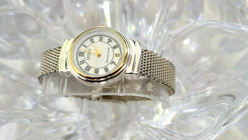 Ecclissi Sterling Silver 48g Two-tone Date 3 Band Set Women's Watch - Etsy