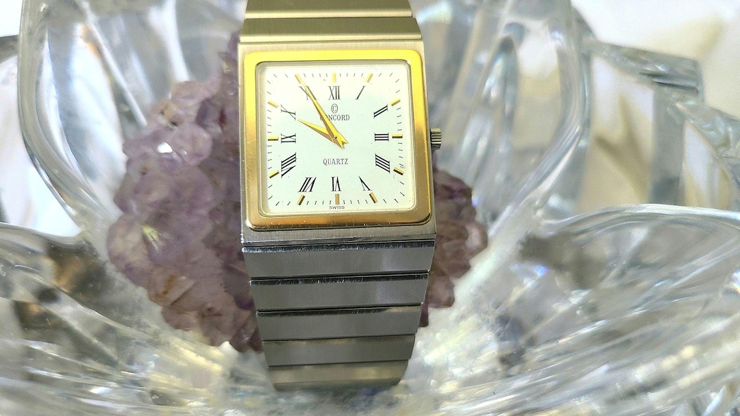 Vintage Concord Mariner Men's Watch: Stainless Steel & 18KT Gold Bezel ...