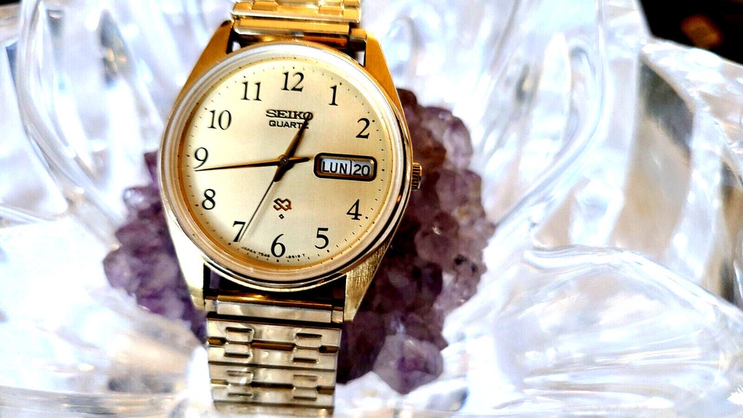 VINTAGE SEIKO 70s 4 Jewel Stepper Motor Quartz Men's Watch 7546-8519 - Etsy