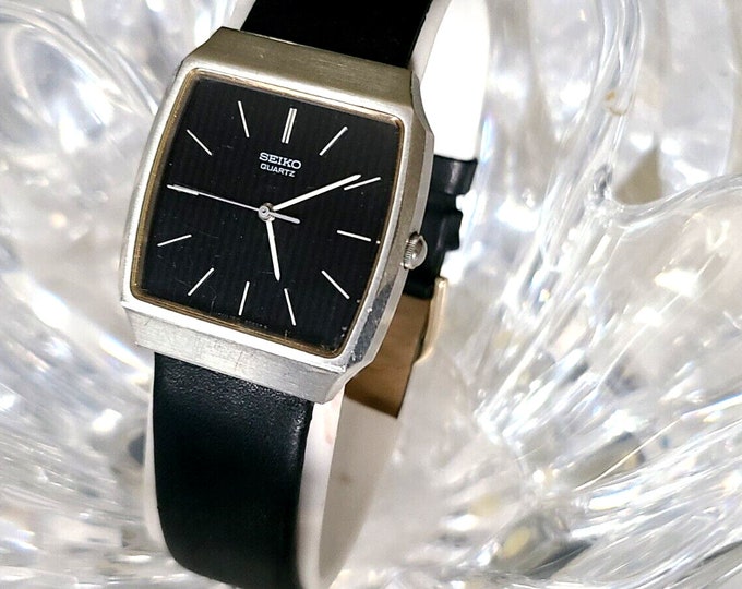 RARE Vintage SEIKO Square 5 Jewel Silver Tone 7810-5089 Quartz Men's ...