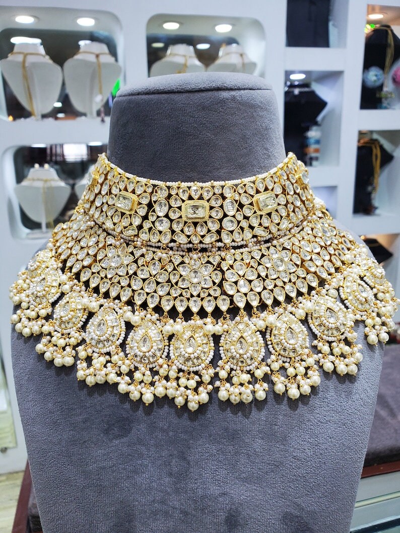 Sabyasachi Alia Bhatt Wedding Jadau Kundan Polki Choker Necklace and Earrings,sabyasachi Jewelry ...