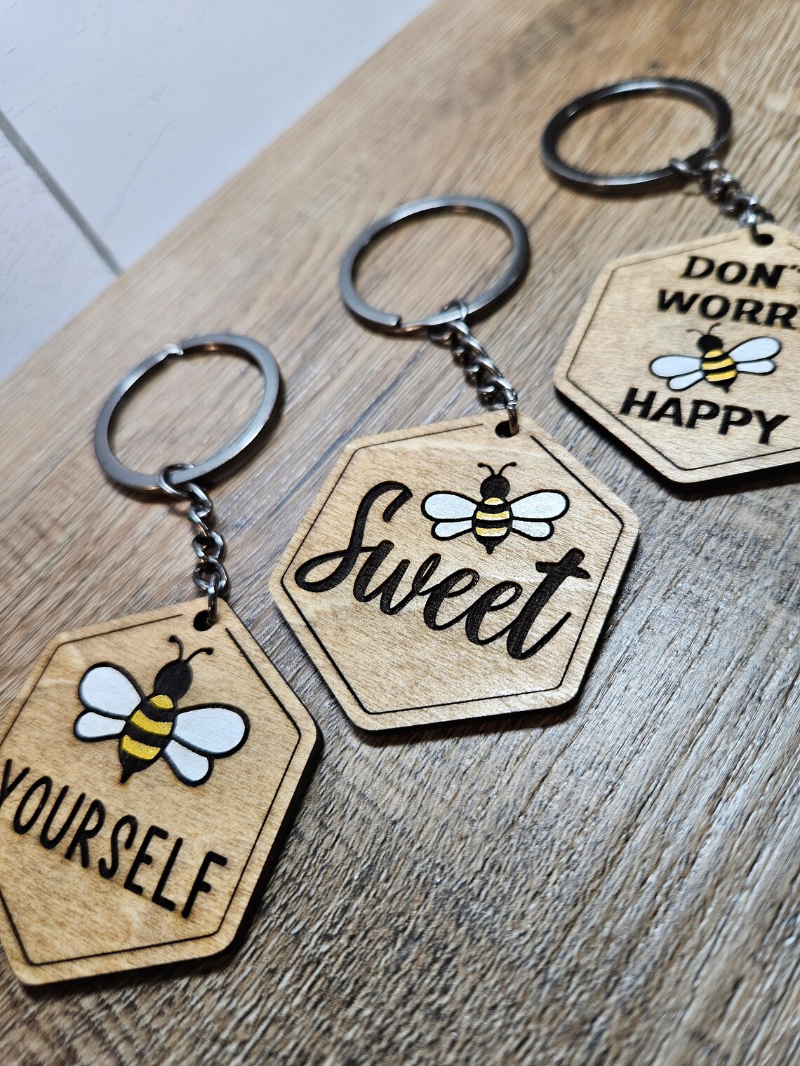 Motivational Bee Keychains - Etsy