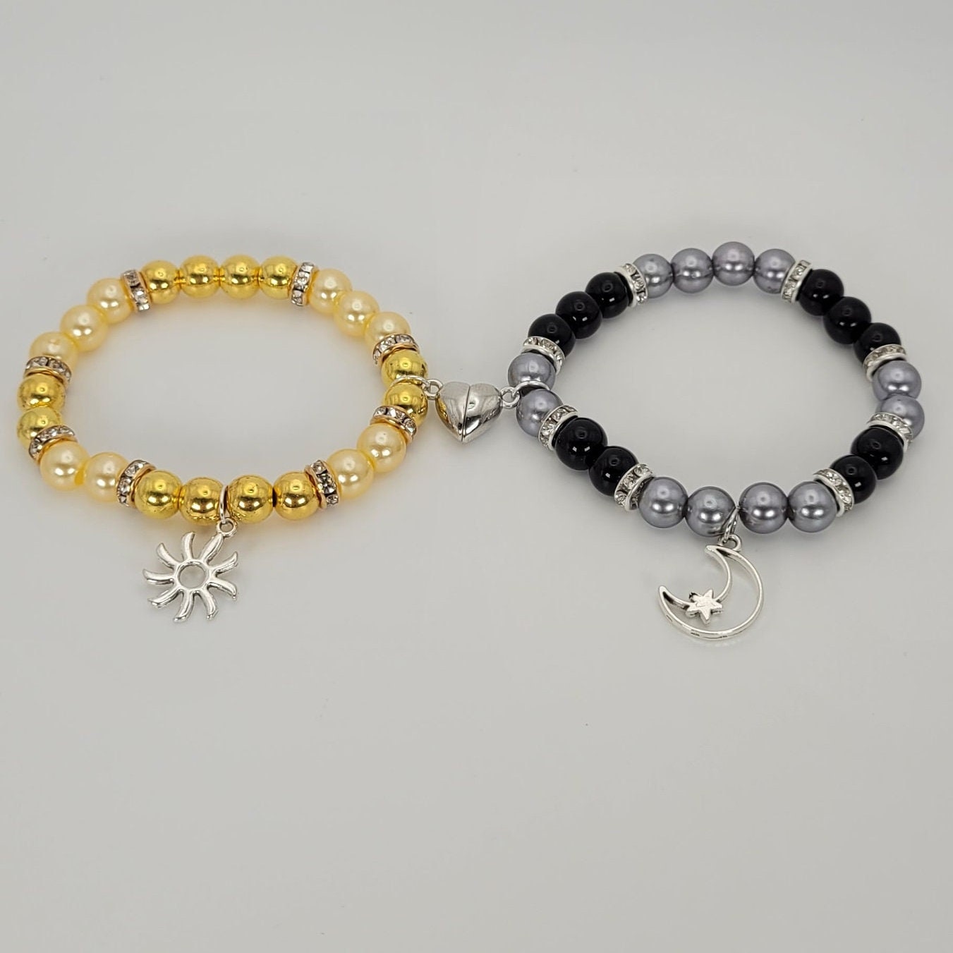 Y2K Sun Moon Magnetic Couple Bracelets Set 2 Pcs Matching - Etsy