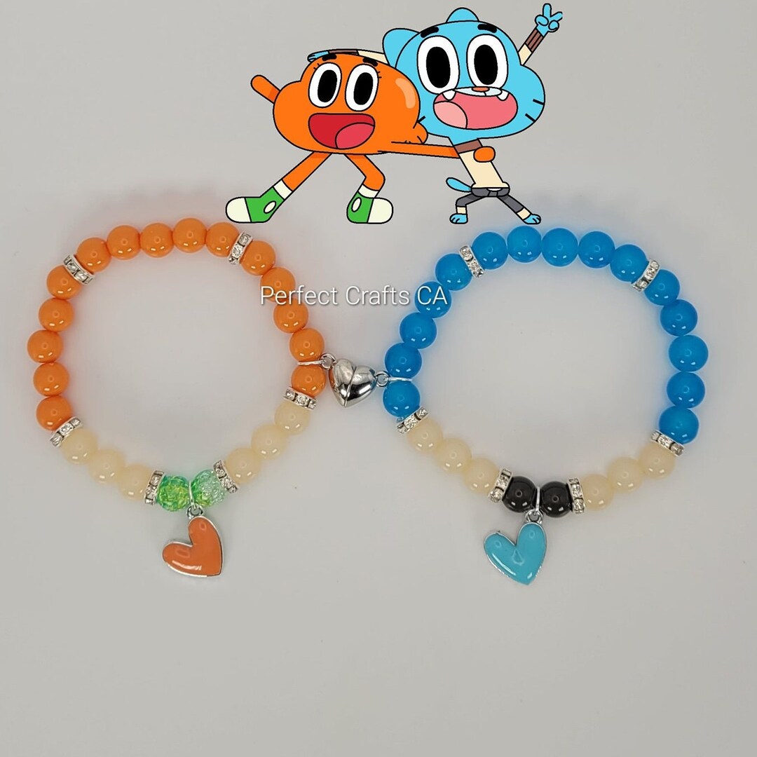 Gumball And Darwin Set Of Two Matching Couple Bracelets Gumball And Darwin Couple Bracelets