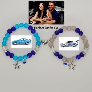 2 Fast 2 Furious Set of Two Matching Couple Bracelets, Brian and Mia ...