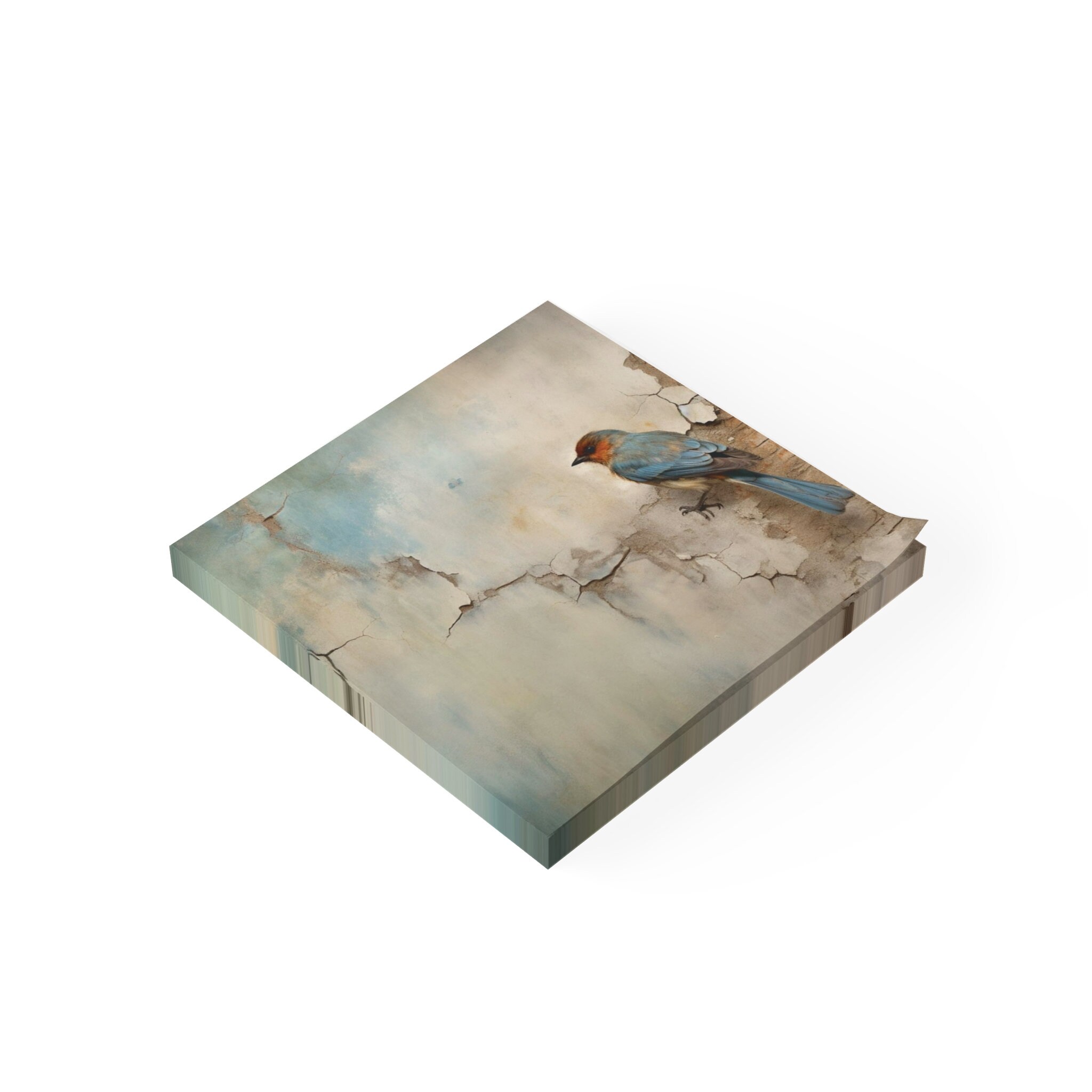 Bird Post-it® Note Pads - Designer - Sticky Notes, Blue Grunge ...