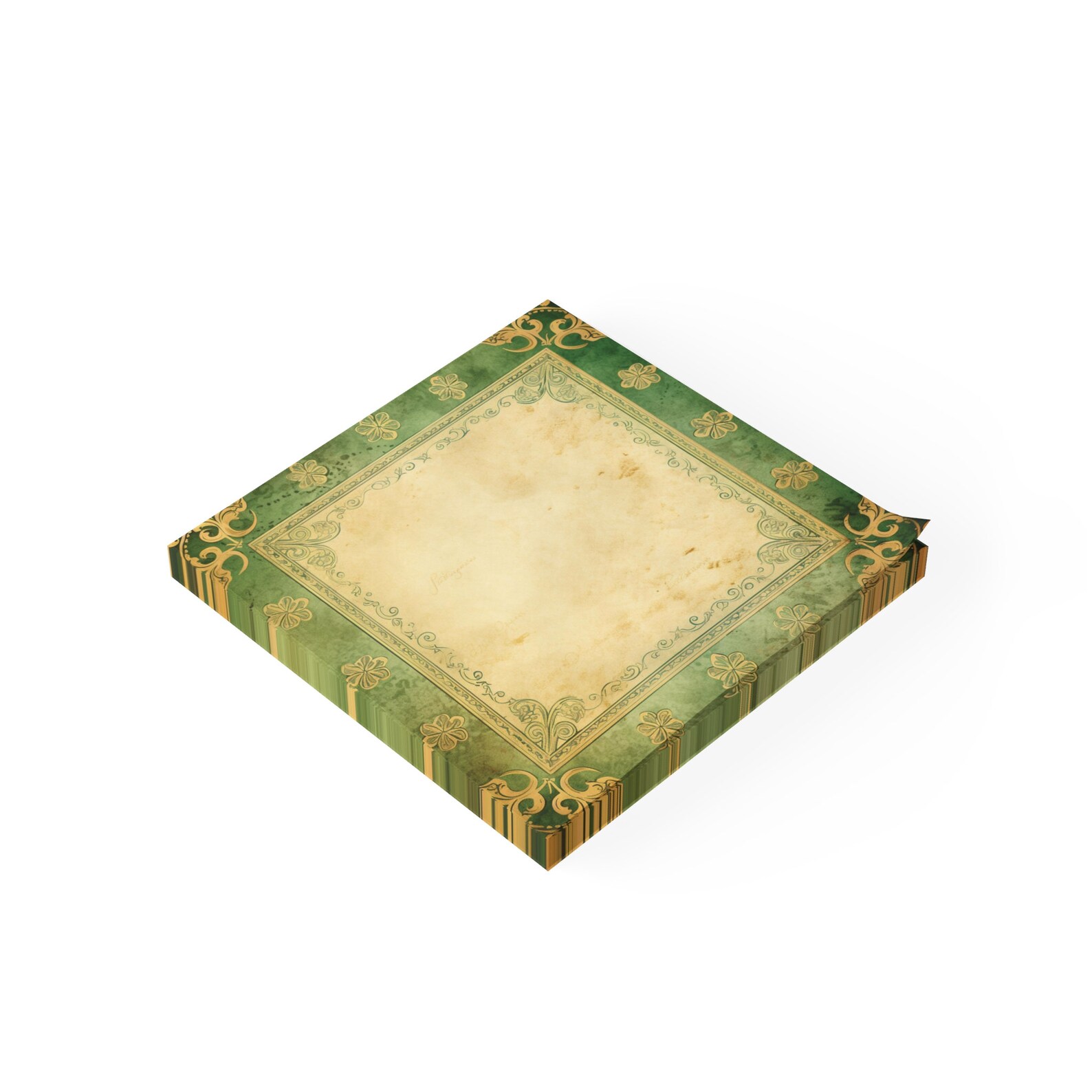 Irish Vintage Post-it® Note Pads Designer Green Gold Sticky Notes, Gift ...
