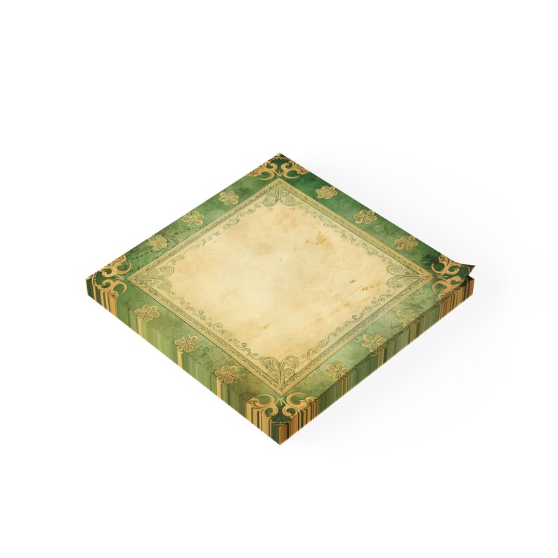 Irish Vintage Post-it® Note Pads Designer Green Gold Sticky Notes, Gift ...