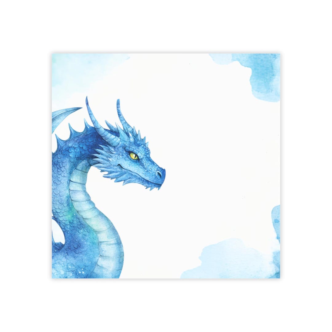 Blue Dragon Post-it® Note Pad - Designer - Drake, Wyvern, Wyrm ...