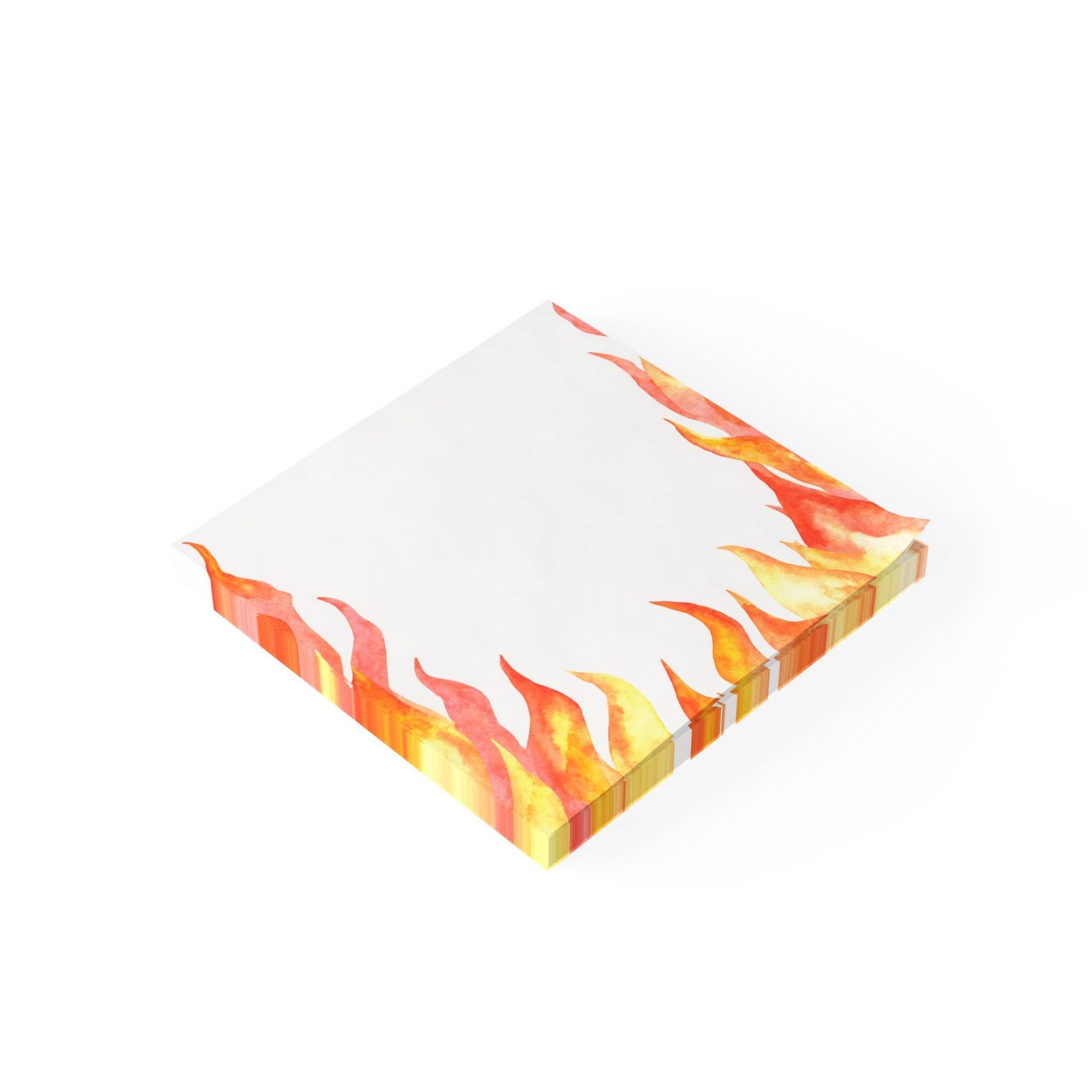 Flames Post-it® Note Pads - Designer - Flames Watercolor, Flaming Fire ...