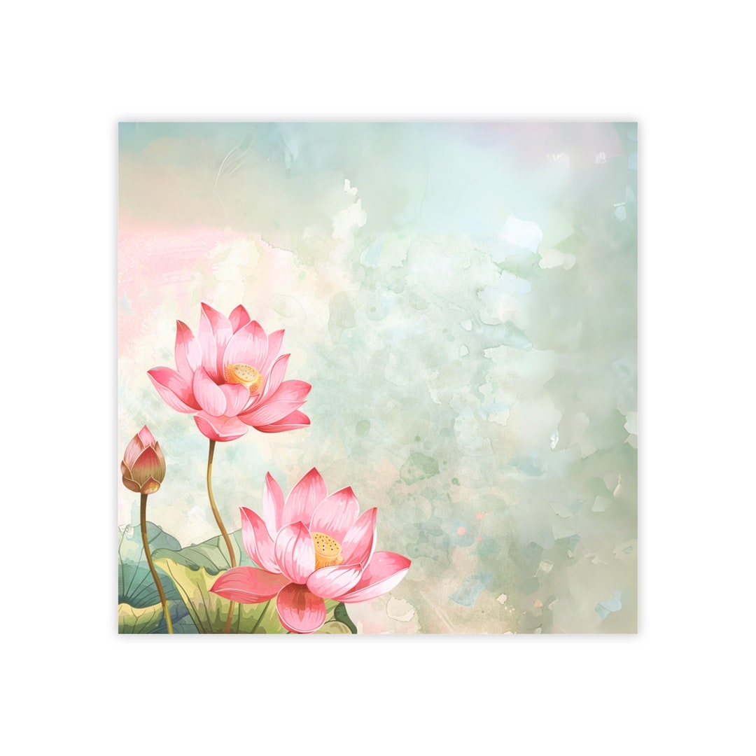 Lotus in Light Post-it® Note Pads - Designer - Pink Pond Flowers ...