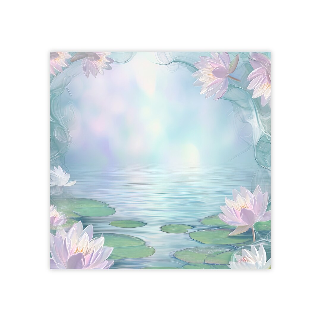 Waterlilies Post-it® Note Pads - Designer - Waterlily Pond, Dreamy Pink ...