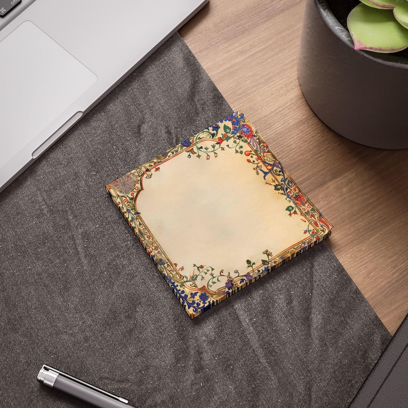 Medieval Garden Post-it® Note Pads - Designer - Illuminated Parchment ...