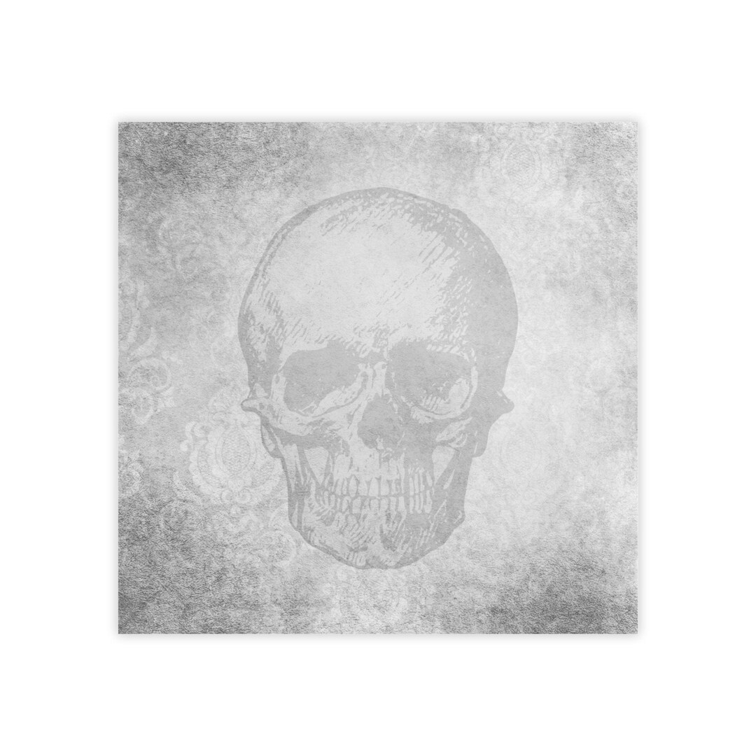 Spooky Skull Post-it® Note Pads - Designer - Black White Gray Goth ...