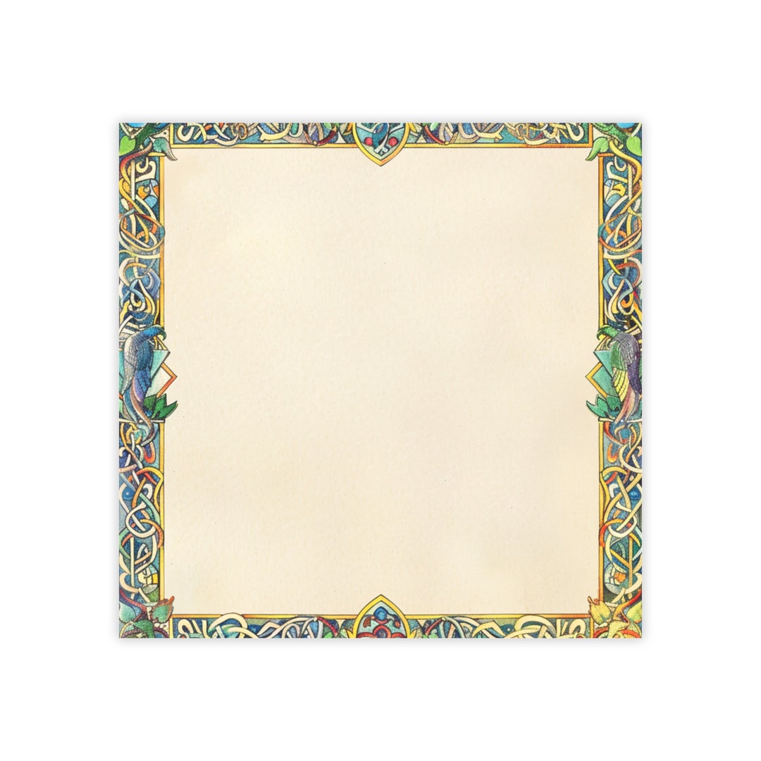 Celtic Medieval Post-it® Note Pads - Designer - Illuminated Vellum Look ...