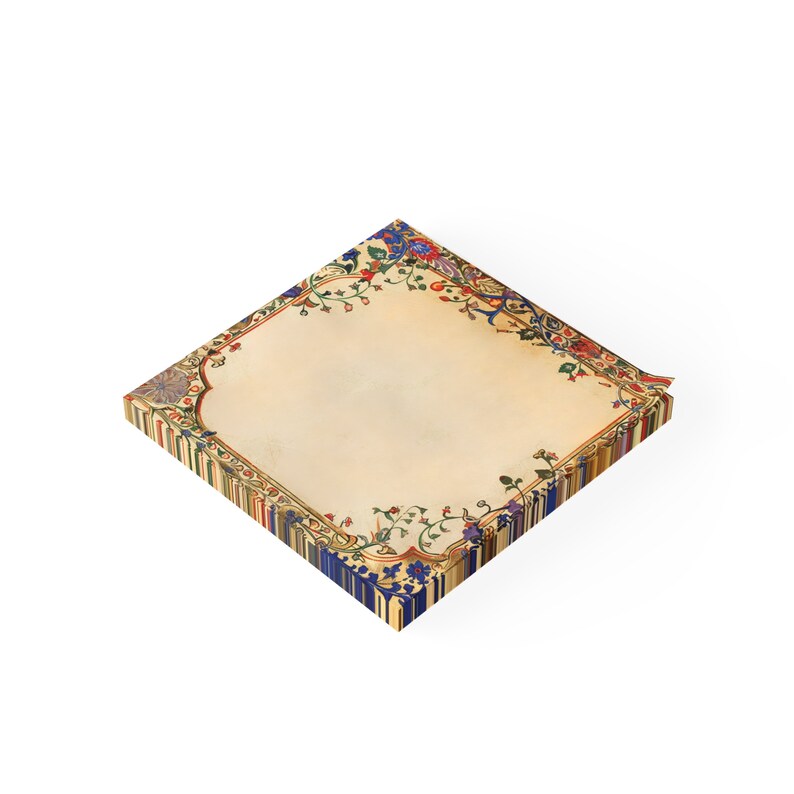 Medieval Garden Post-it® Note Pads Designer Illuminated Parchment ...