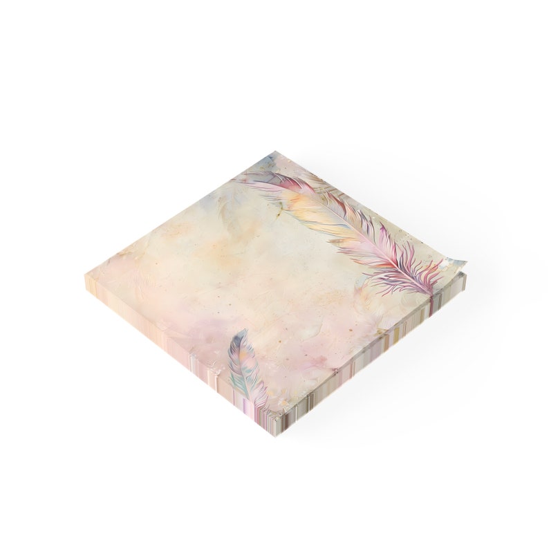 Spring Feathers Post-it® Note Pads Designer Watercolor Pastel, Sticky ...