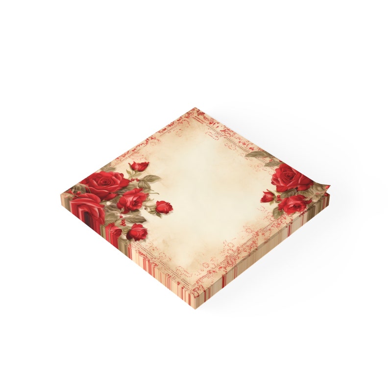 Romantic Roses Post-it® Note Pads Designer Red Roses, Sticky Notes ...