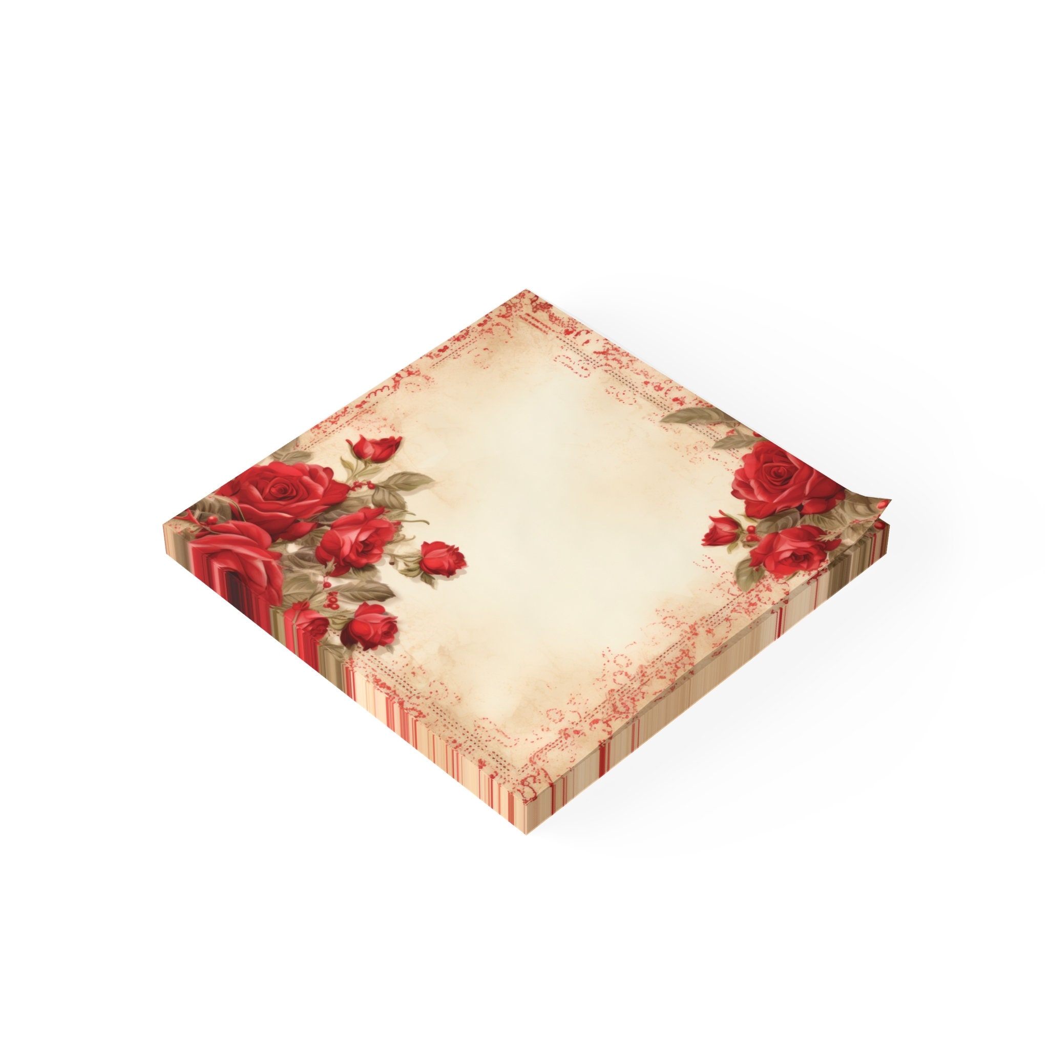 Romantic Roses Post-it® Note Pads Designer Red Roses, Sticky Notes ...