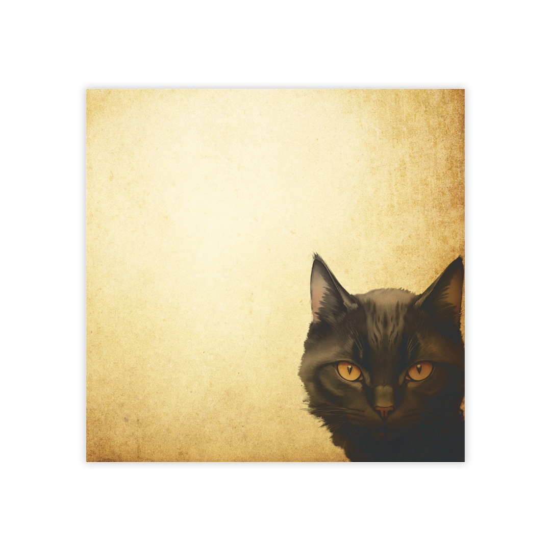Black Cat Post-it® Note Pads Feline Magic, Spooky Sticky Notes, Black ...