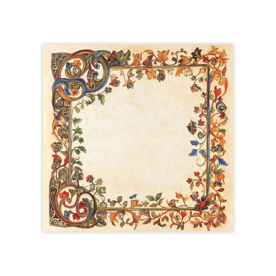 Medieval Manuscript Post-it® Note Pads - Designer - Illuminated ...