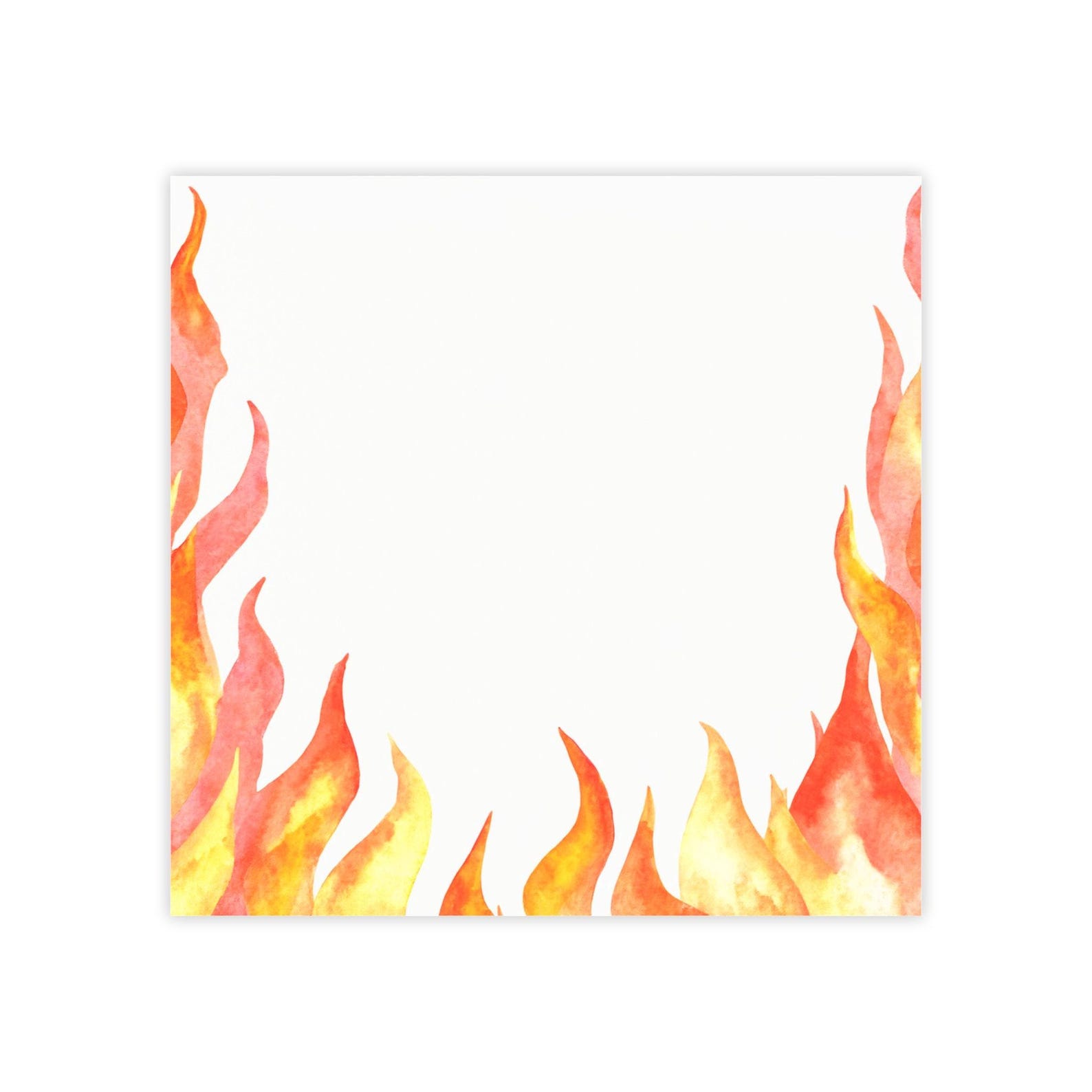 Flames Post-it® Note Pads - Designer - Flames Watercolor, Flaming Fire ...