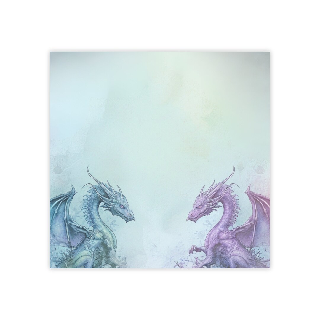 Dragons Post-it® Note Pads - Designer - Blue and Purple Dragon, Fantasy ...