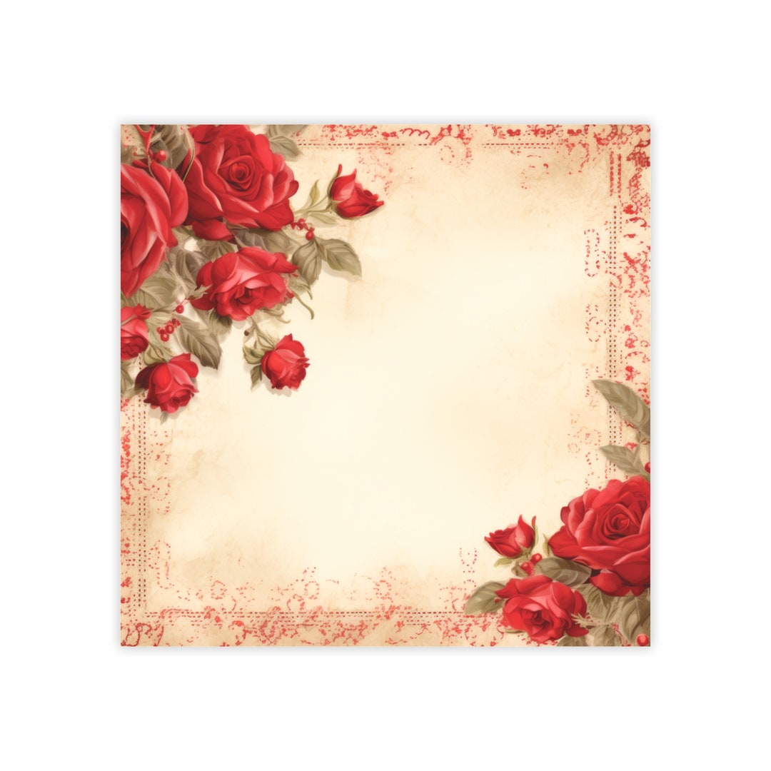 Romantic Roses Post-it® Note Pads Designer Red Roses, Sticky Notes ...