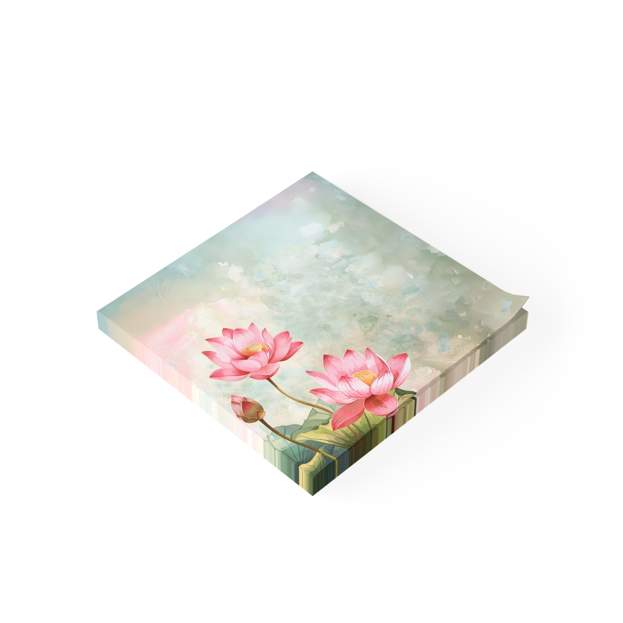 Lotus in Light Post-it® Note Pads - Designer - Pink Pond Flowers ...